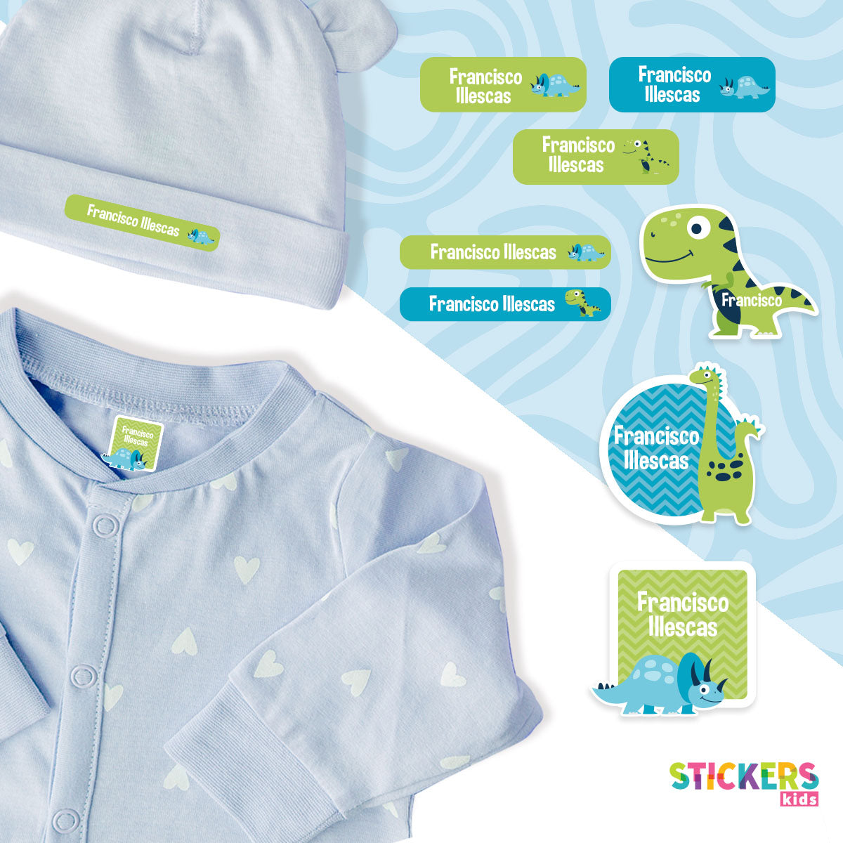 Kit Dino Textil – Stickers Kids