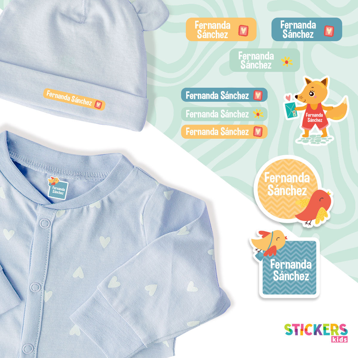 Kit Granja Textil – Stickers Kids