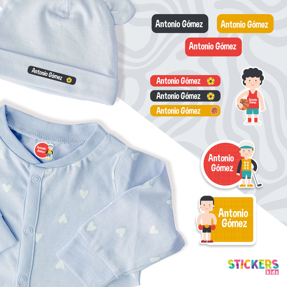 Kit Sport Textil – Stickers Kids